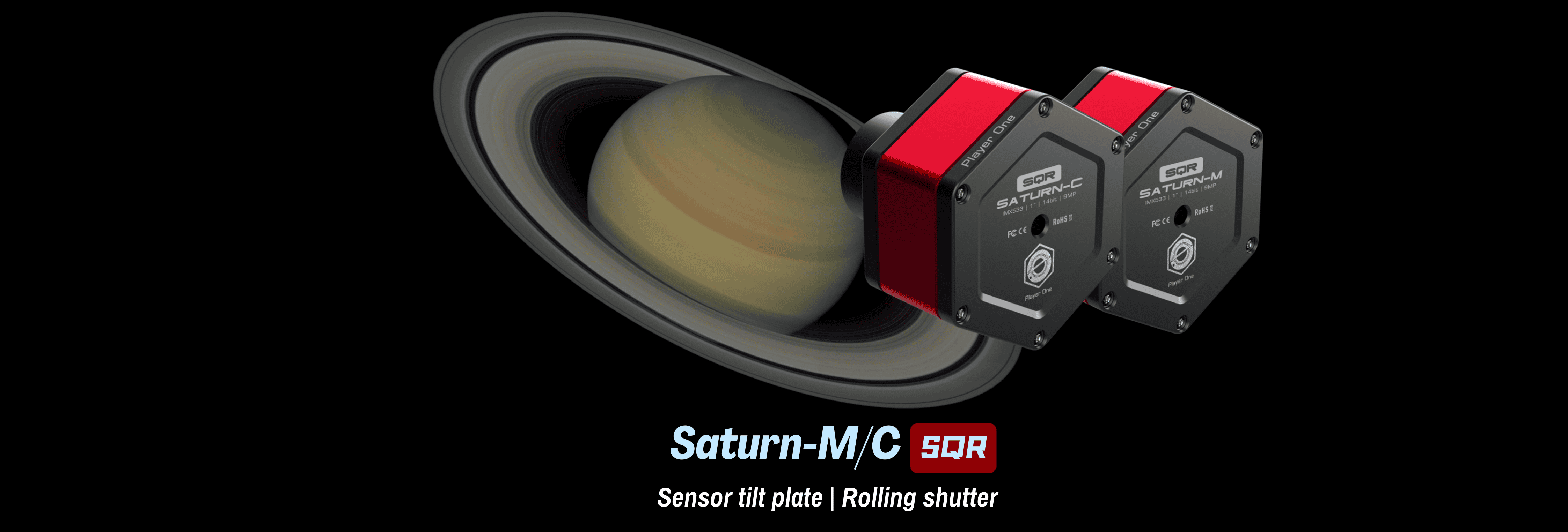 Saturn-M SQR USB3.0 Mono Camera (IMX533) – Player One Astronomy
