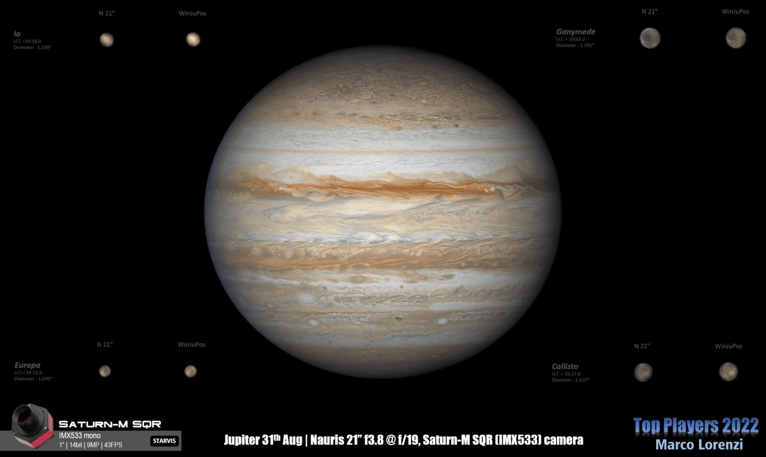 Saturn-M SQR USB3.0 Mono Camera (IMX533) – Player One Astronomy